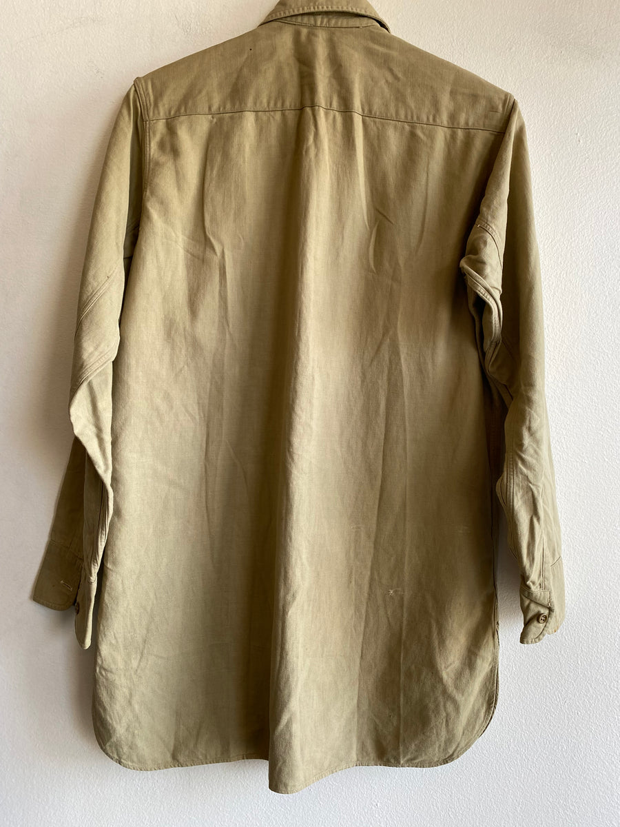 Vintage 1940’s Military Button Up Work Shirt – La Lovely Vintage