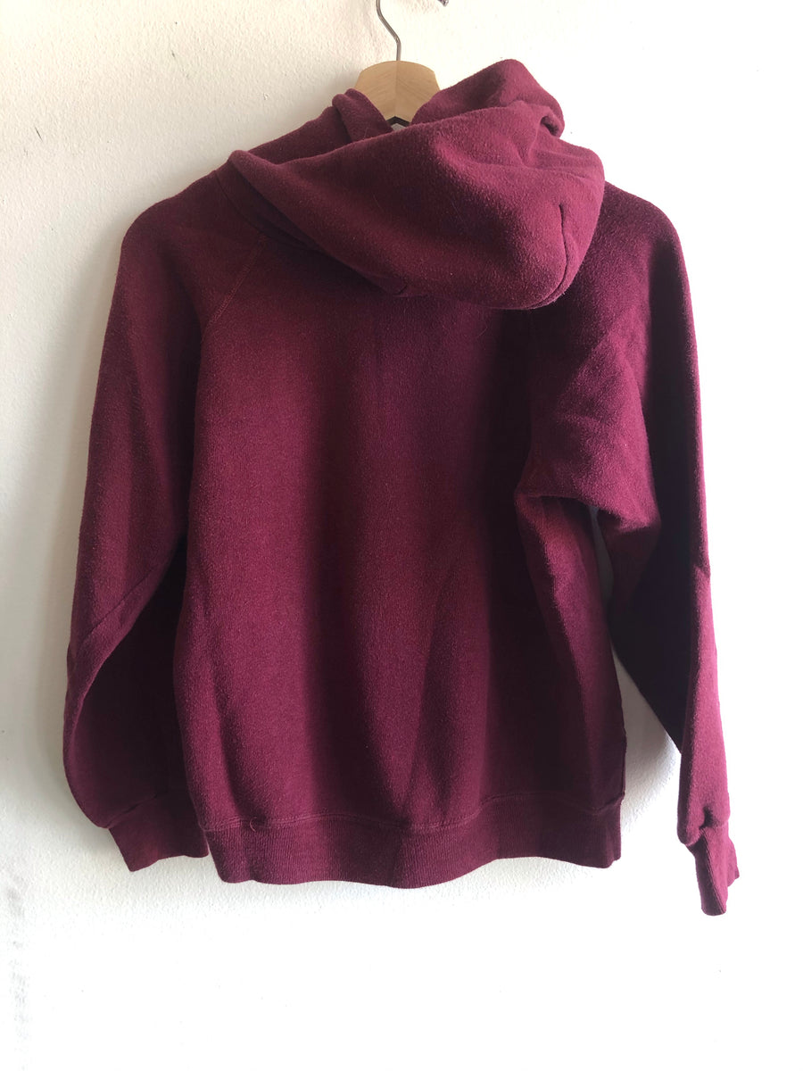 Vintage 1960/1970’s Maroon “Colgate” Hooded Sweatshirt – La Lovely Vintage