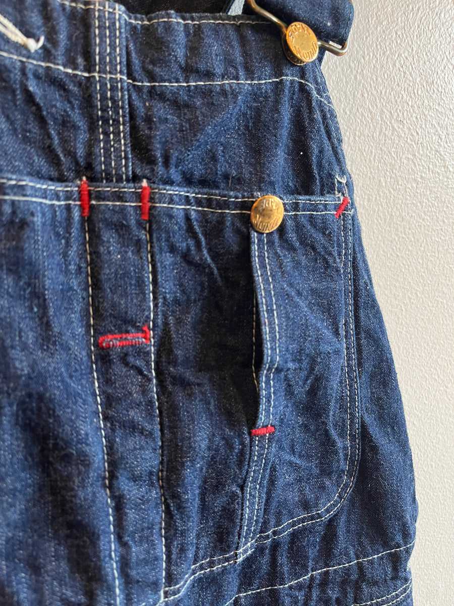 Vintage 1950’s Union Made Darkwash Denim Lowback Overalls – La Lovely ...
